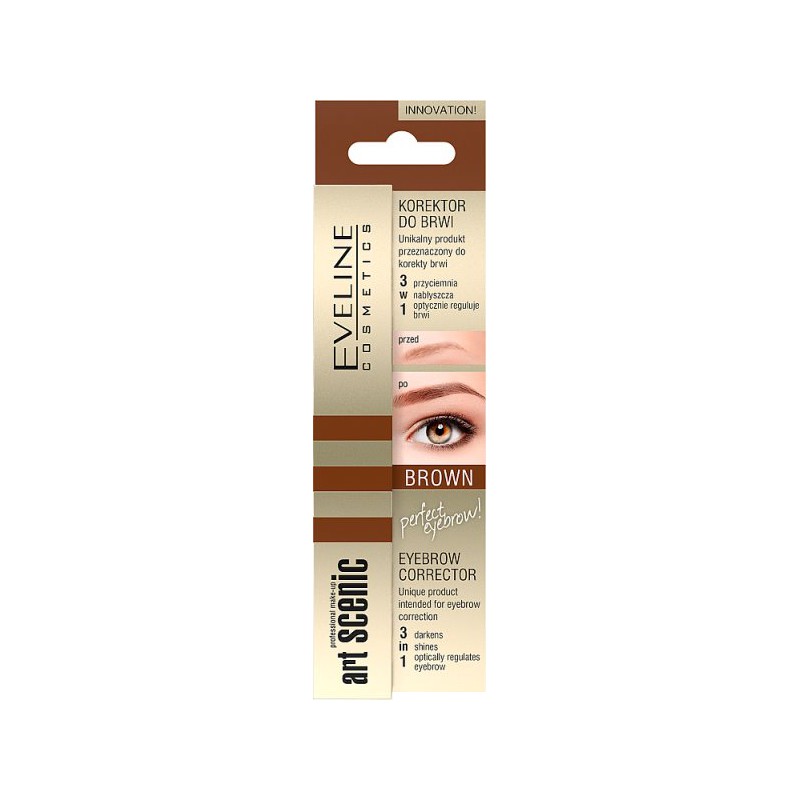 Eveline Art Scenic Professional Make Up korektor do brwi brązowy